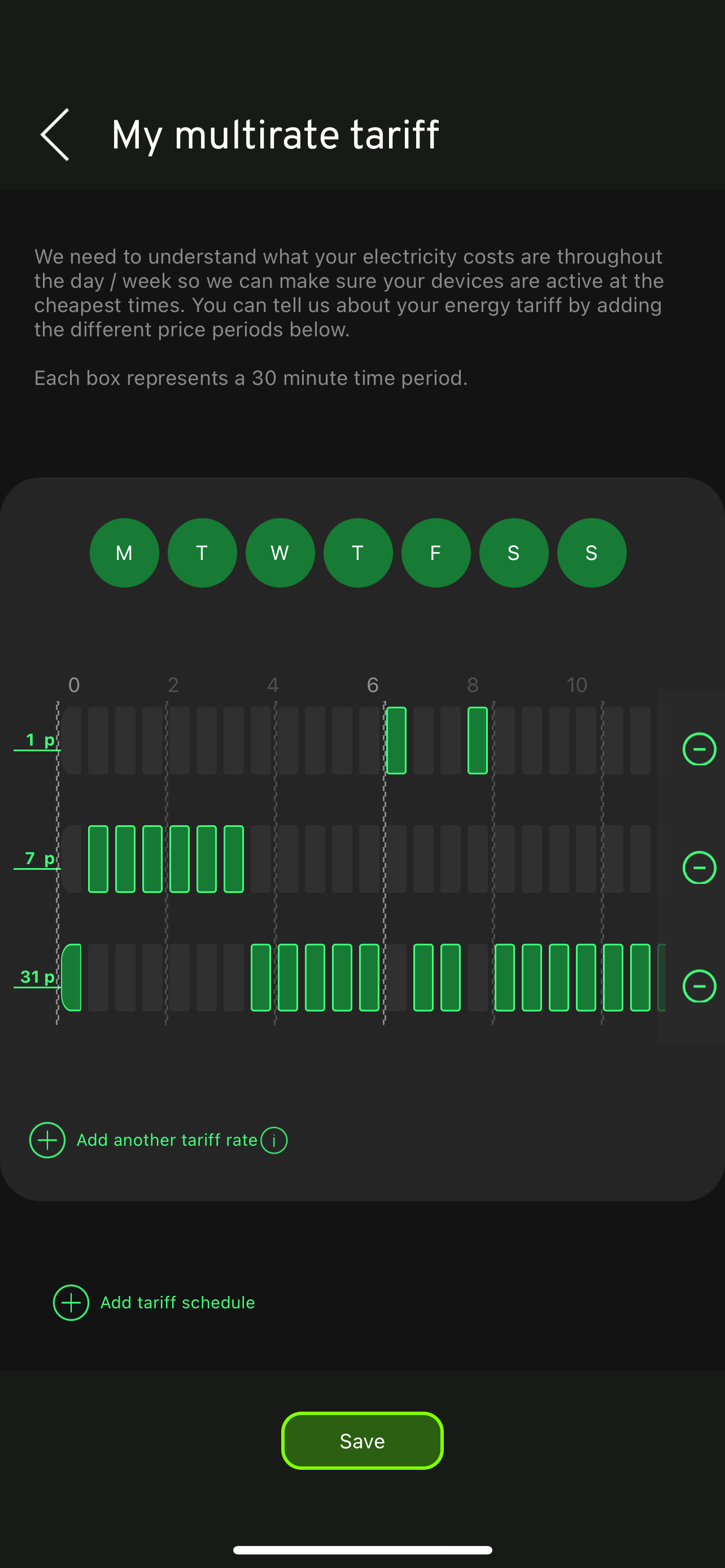 How to set up your energy tariff in the myenergi app – Help Centre (EN)